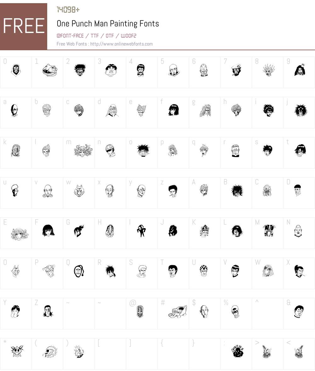 One Punch Man Painting 1.00;July 1, 2020;FontCreator 12.0.0.2525 32-bit ...