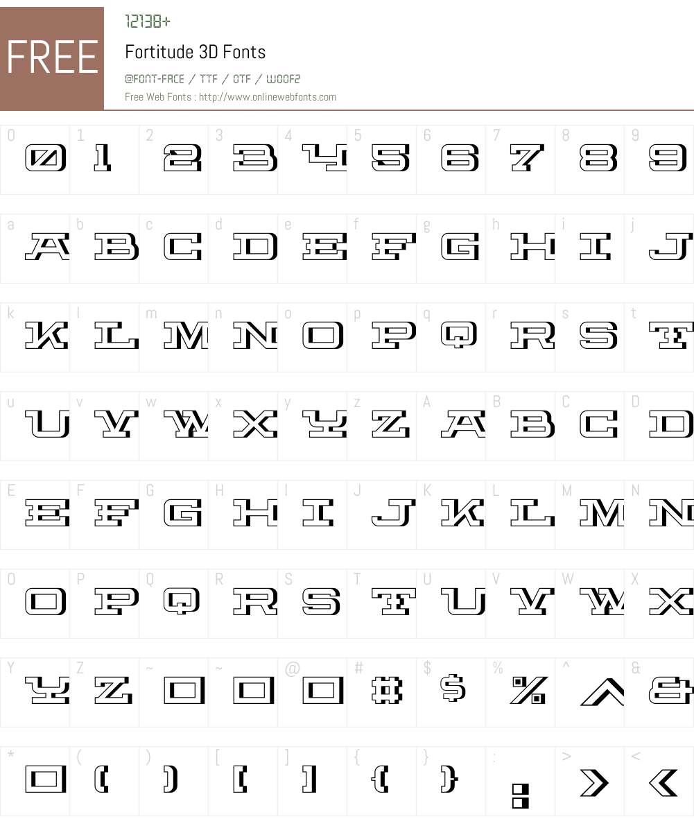 Fortitude 3D 1.101 October 24, 2018 Fonts Free Download ...