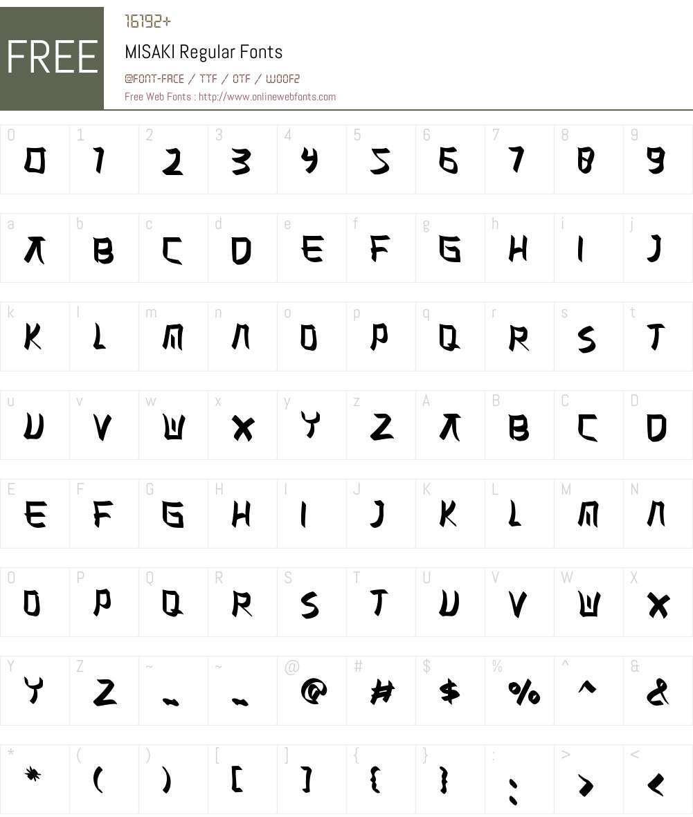 MISAKI 1.00; Fonts Free Download - OnlineWebFonts.COM