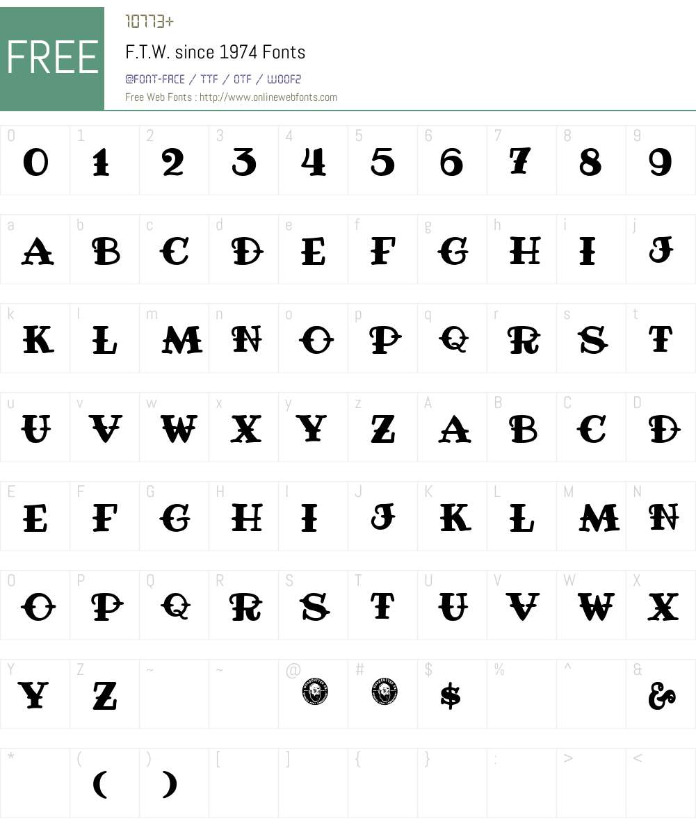 F.T.W. since 1974 1.00;July 27, 2020;FontCreator 11.0.0.2388 64-bit ...