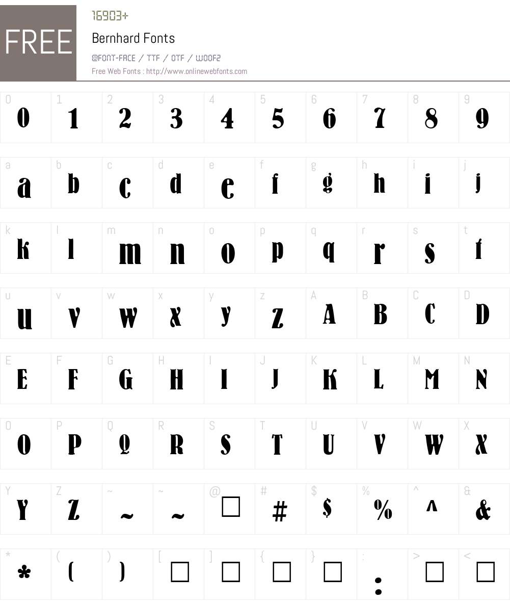 Bernhard 1.0 Wed Dec 08 20:56:18 1993 Fonts Free Download ...