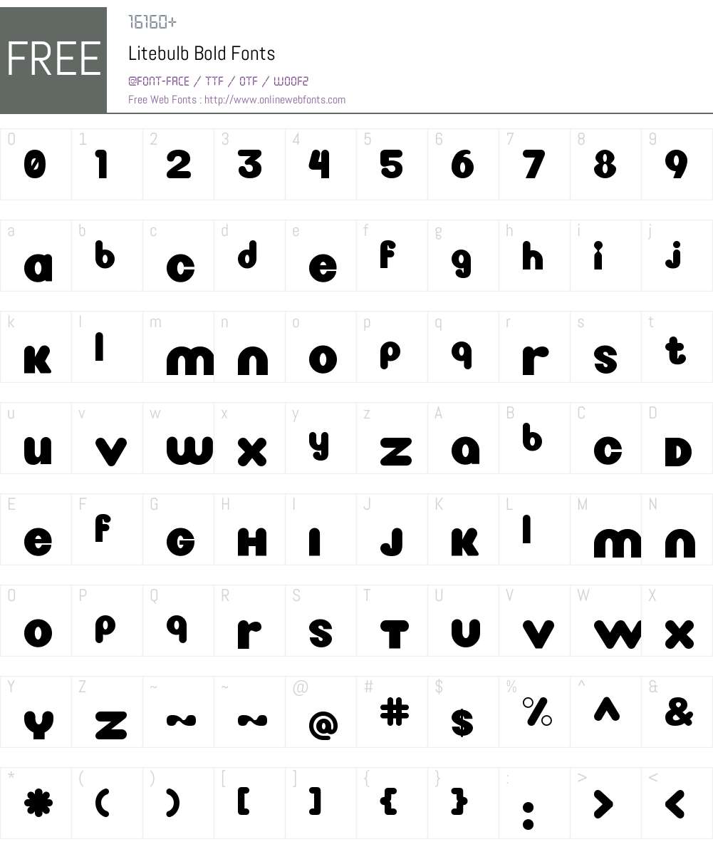 Litebulb Bold 1.00 April 27, 2016, initial release Fonts Free Download ...