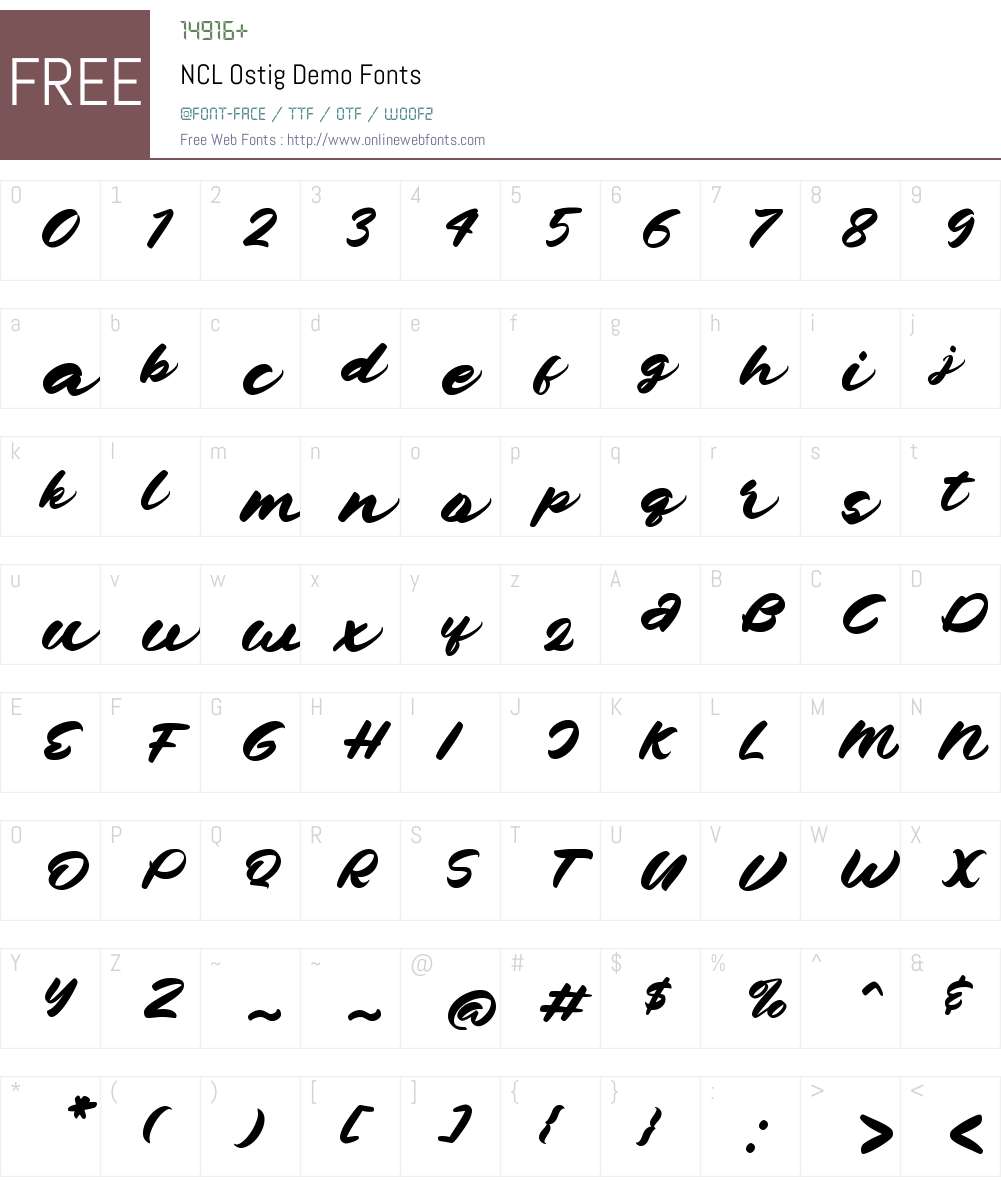NCL Ostig Demo 1.000;September 25, 2023;FontCreator 14.0.0.2901 64-bit ...