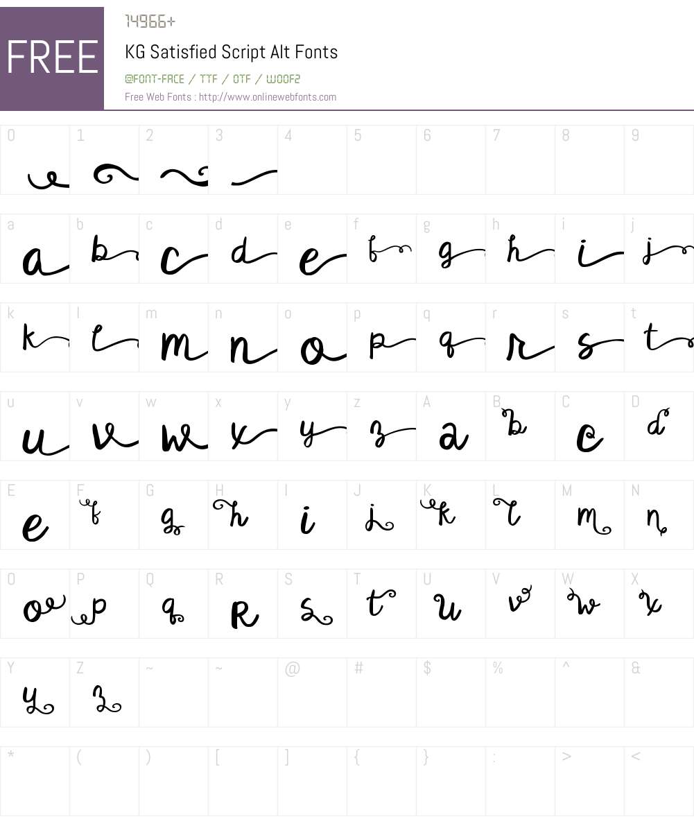 KG Satisfied Script Alt 1.000 Fonts Free Download - OnlineWebFonts.COM
