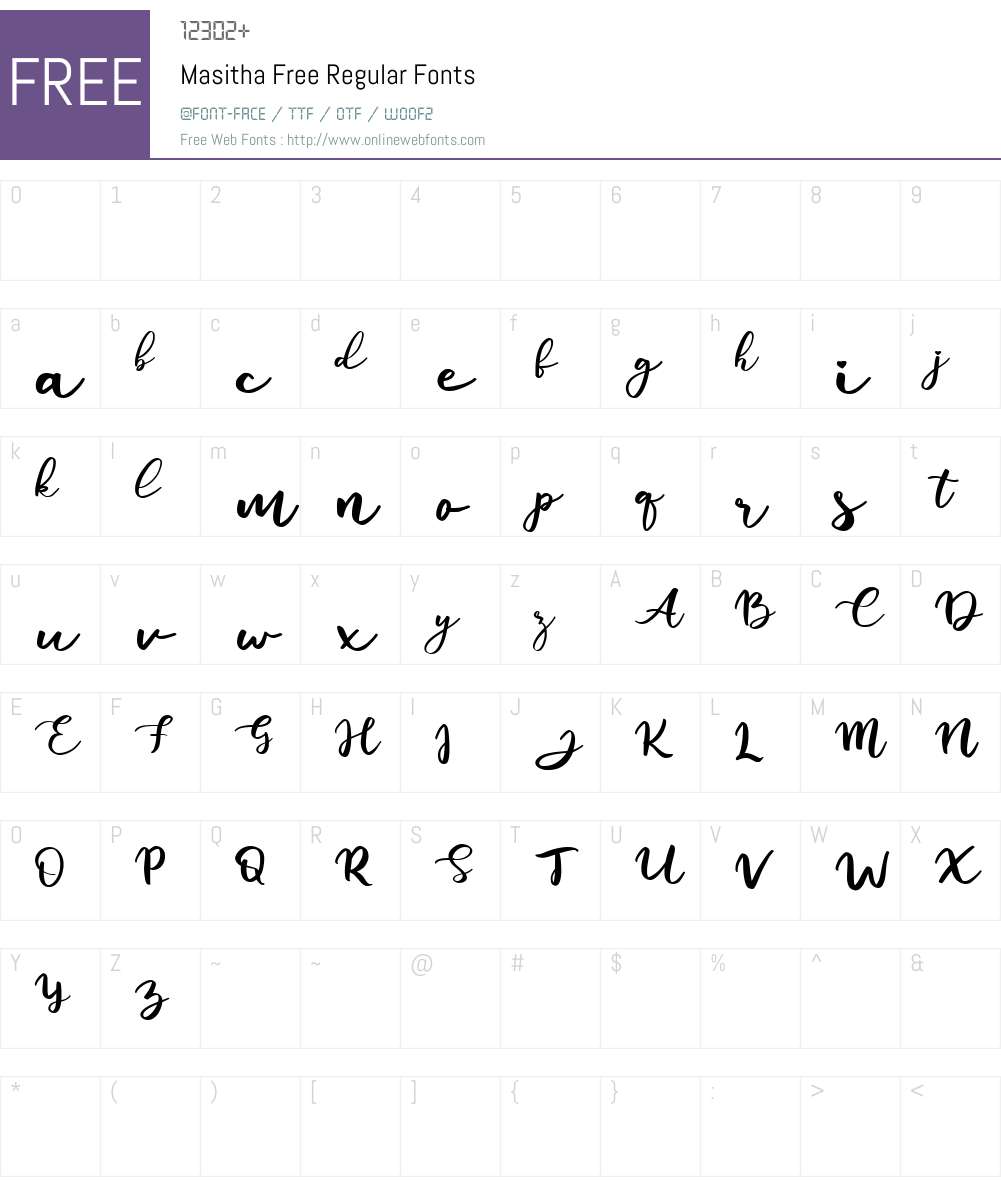 Masitha Free 1.0 Fonts Free Download - OnlineWebFonts.COM
