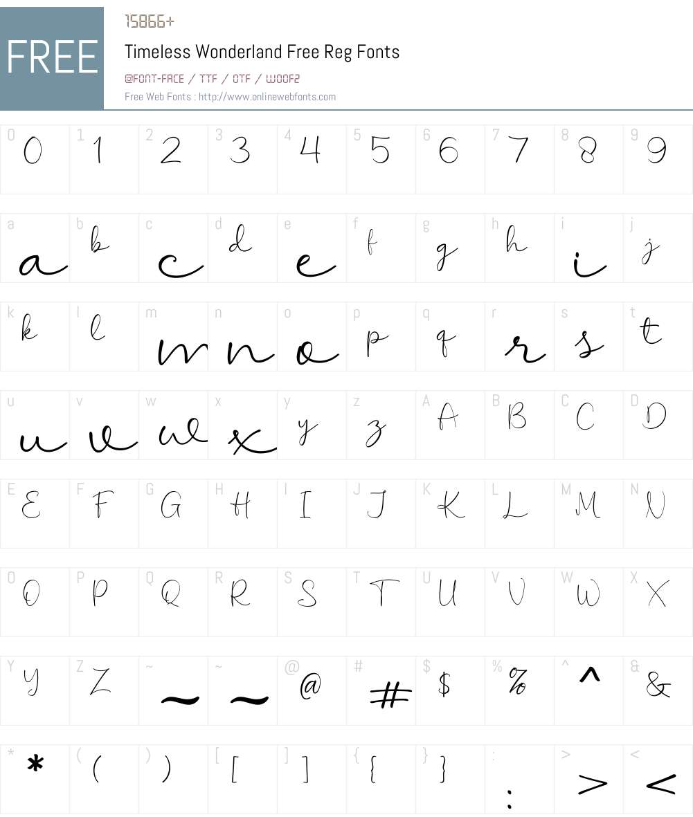 Timeless Wonderland Free 1.000 Fonts Free Download - OnlineWebFonts.COM