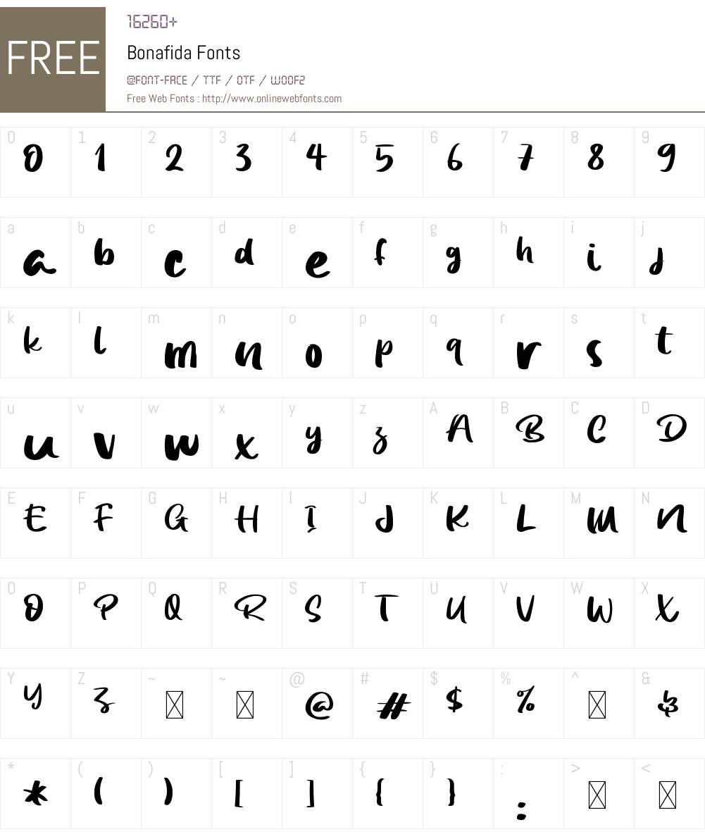 Bonafida 1.001;Fontself Maker 3.5.2 Fonts Free Download ...