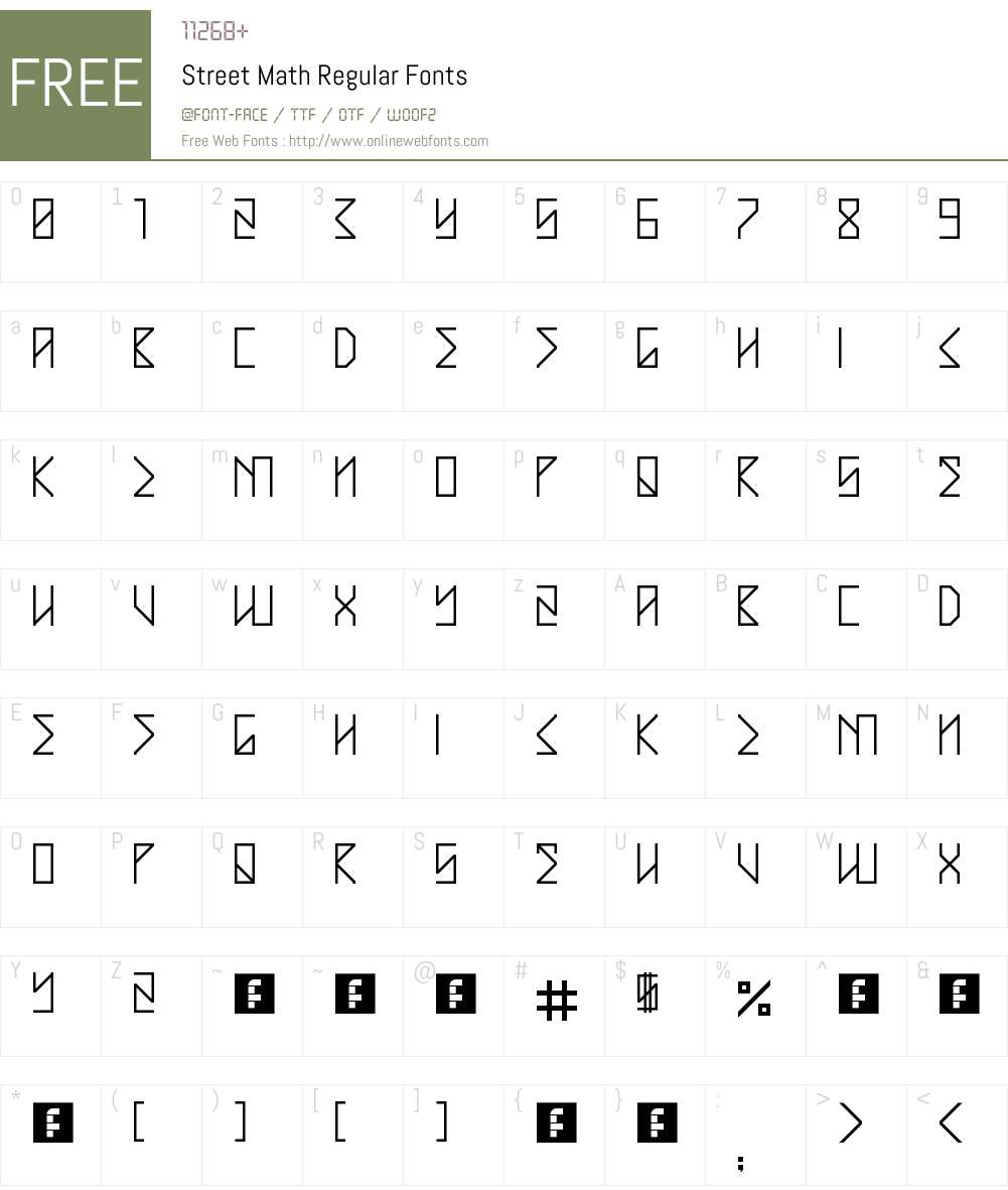 Street Math 1.0 Fonts Free Download - OnlineWebFonts.COM