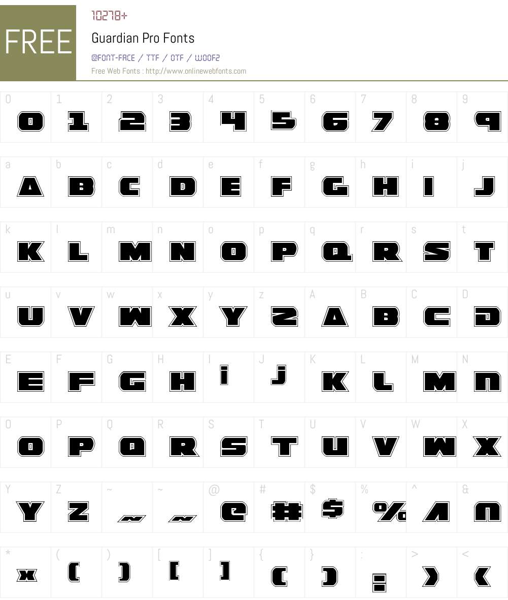 Guardian Pro 1.1; 2008 Fonts Free Download - OnlineWebFonts.COM