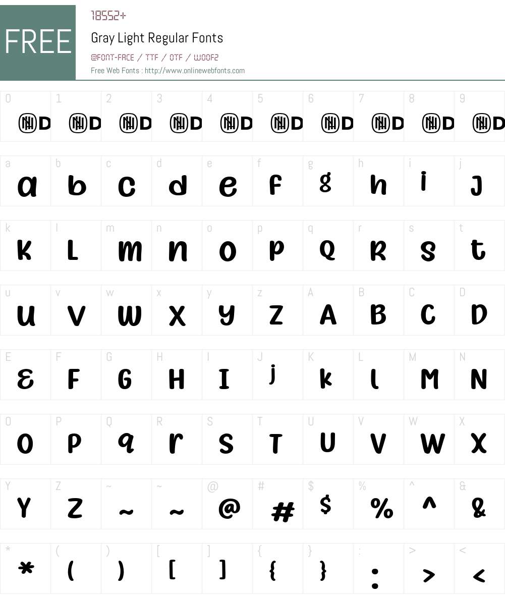 Gray Light 1.000 Fonts Free Download - OnlineWebFonts.COM