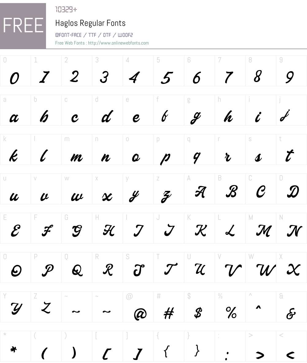 Haglos 1.002 Fonts Free Download - OnlineWebFonts.COM