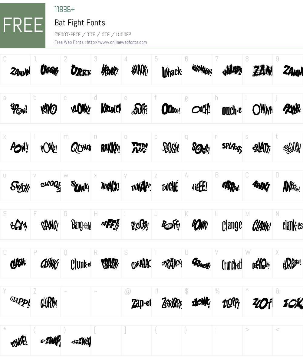 Bat Fight 1.000 Fonts Free Download - OnlineWebFonts.COM