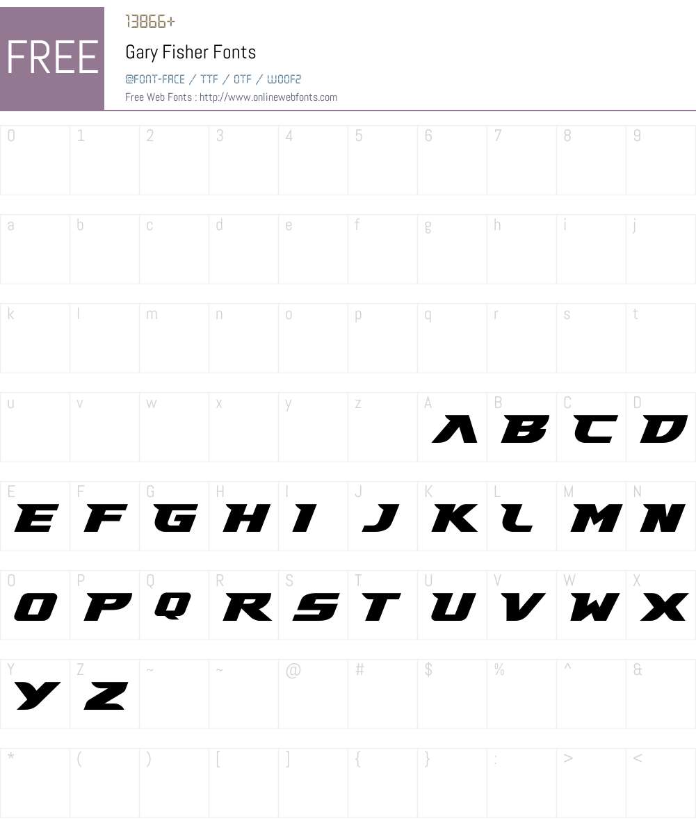 Gary Fisher 1.000 Fonts Free Download - OnlineWebFonts.COM