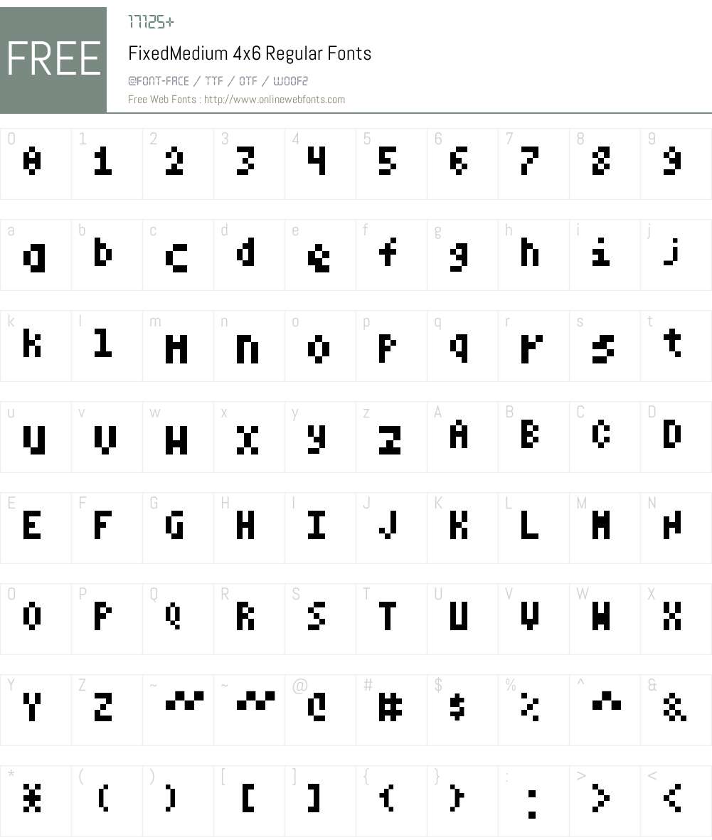FixedMedium 4x6 1.0 Fonts Free Download - OnlineWebFonts.COM