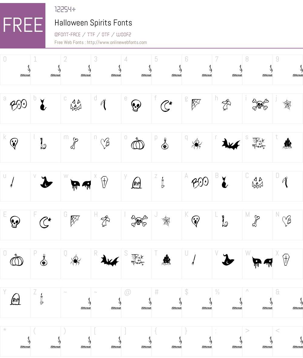 Halloween Spirits 1.00;October 4, 2021;FontCreator 12.0.0.2555 64-bit ...