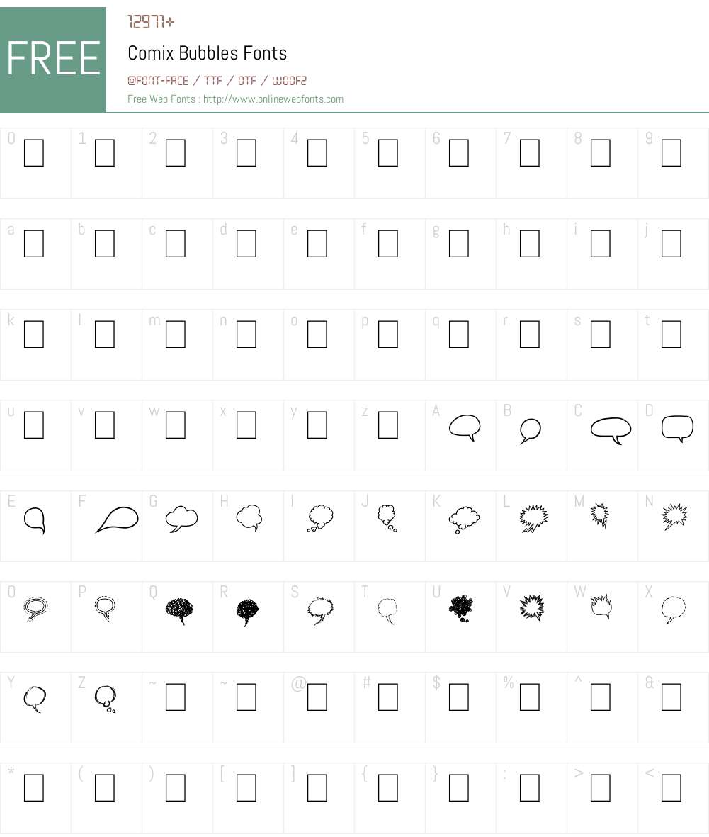 Comix Bubbles Fonts Free Download - OnlineWebFonts.COM