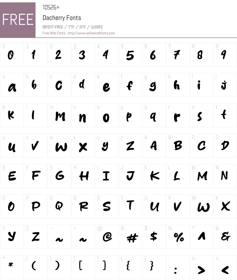 Dacherry 1.000 Fonts Free Download - OnlineWebFonts.COM