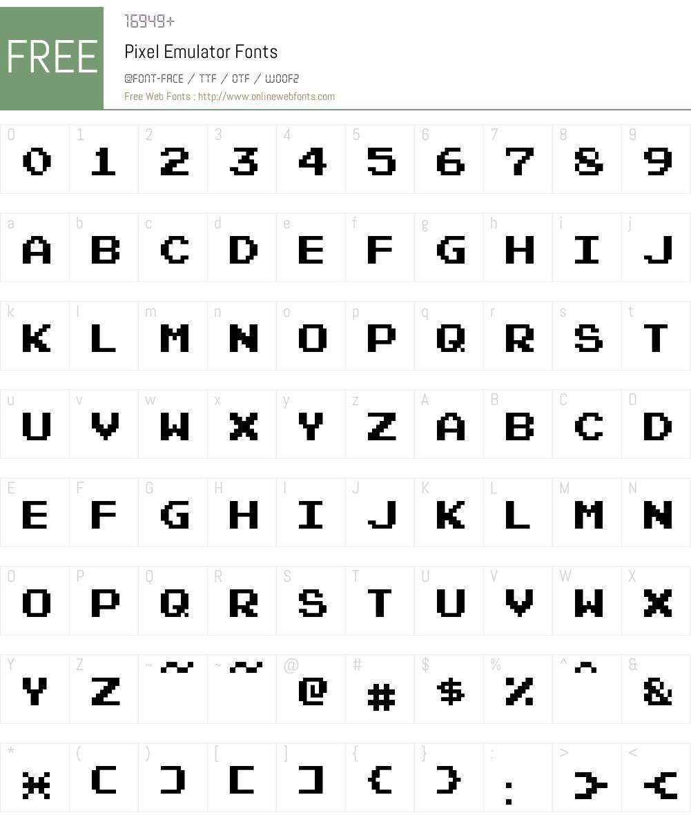 Pixel Emulator 1.10 February 2, 2015 Fonts Free Download ...