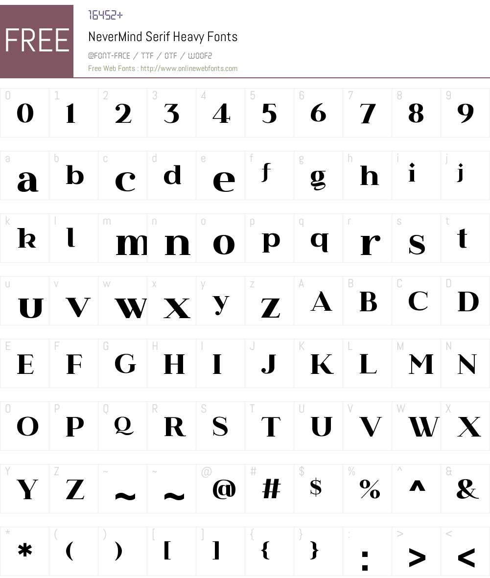 NeverMind Serif Heavy 1.000 Fonts Free Download - OnlineWebFonts.COM