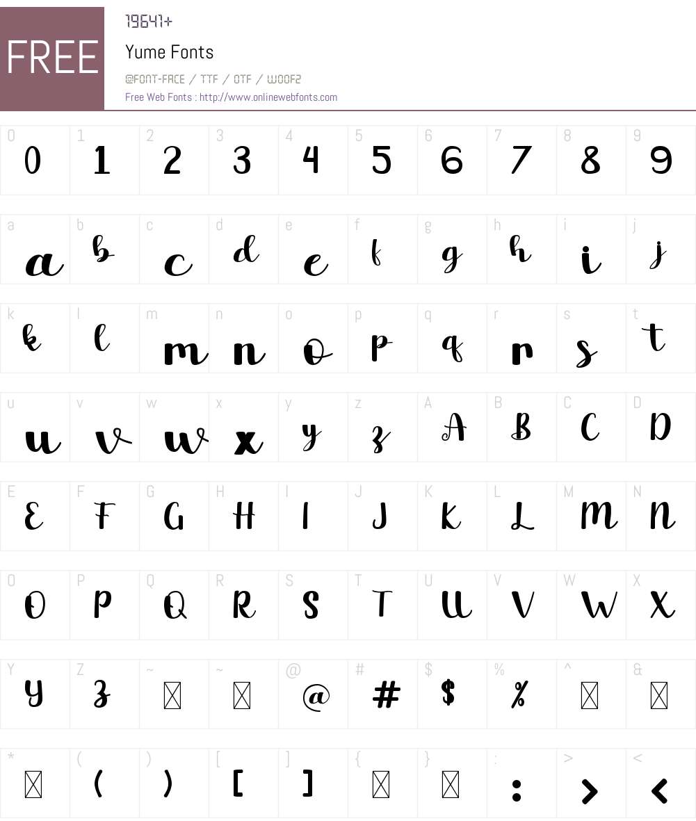 Yume 1.002;Fontself Maker 3.5.1 Fonts Free Download - OnlineWebFonts.COM