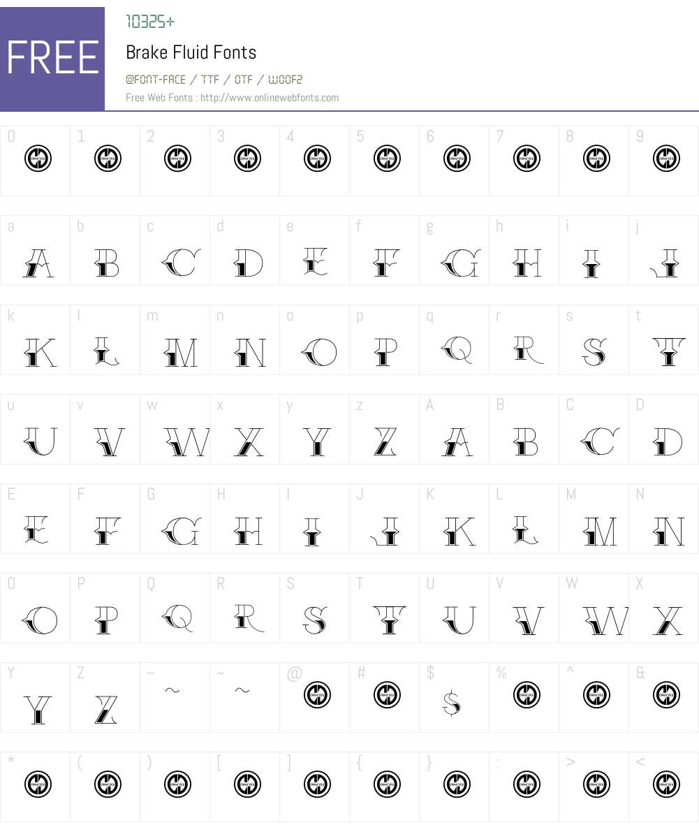 Brake Fluid 1.00 February 21, 2017, initial release Fonts Free Download ...