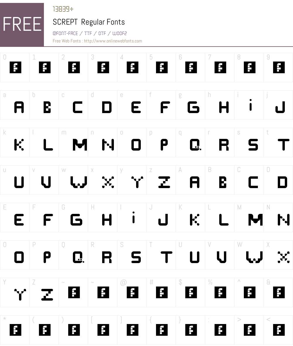 SCREPT Regular 1.0 Fonts Free Download - OnlineWebFonts.COM