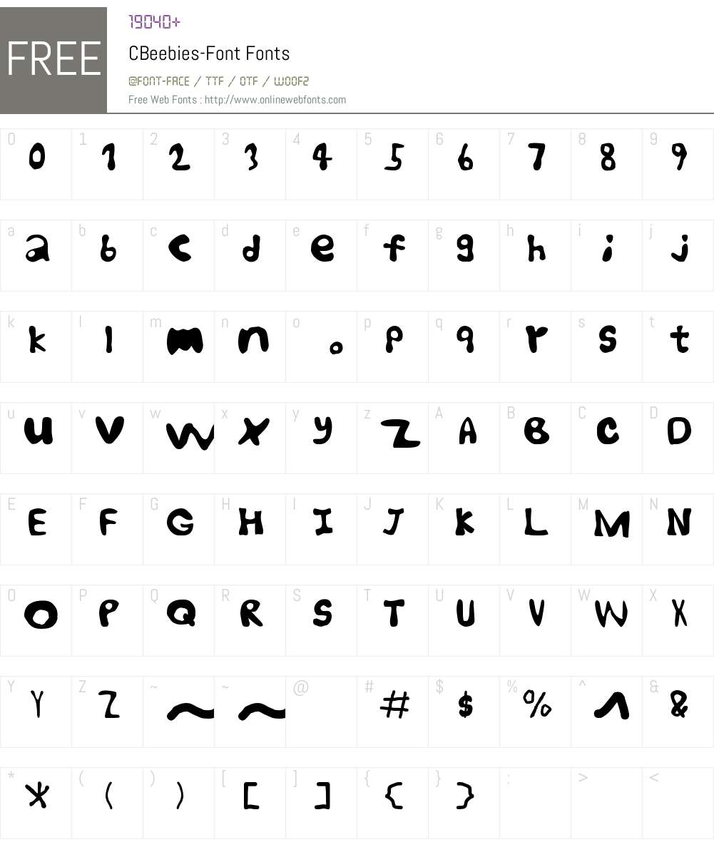 CBeebies-Font 1.0 Fonts Free Download - OnlineWebFonts.COM