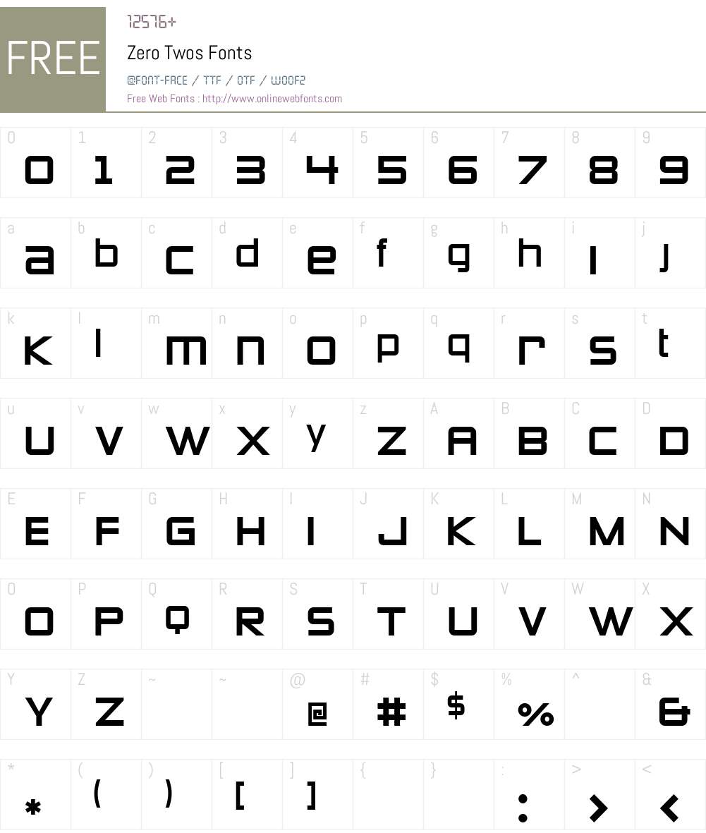 Zero Twos V2 2.0 Fonts Free Download - OnlineWebFonts.COM