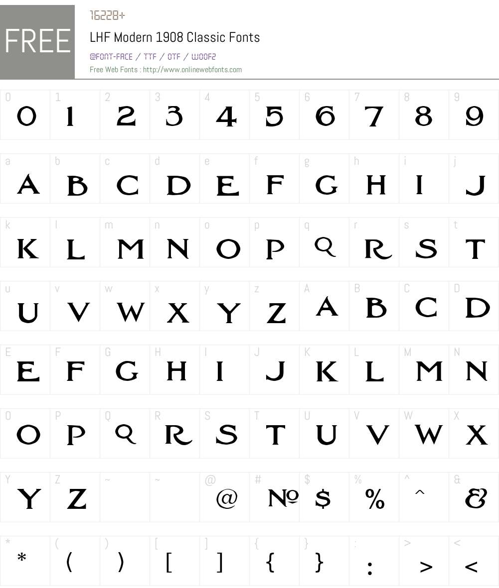 LHF Modern 1908 Classic 000.000 Fonts Free Download - OnlineWebFonts.COM