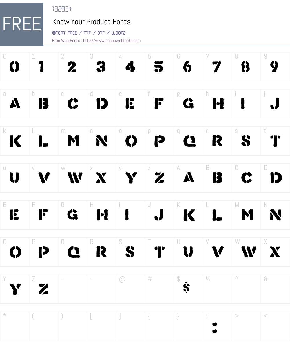Know Your Product 1.0 Fonts Free Download - OnlineWebFonts.COM