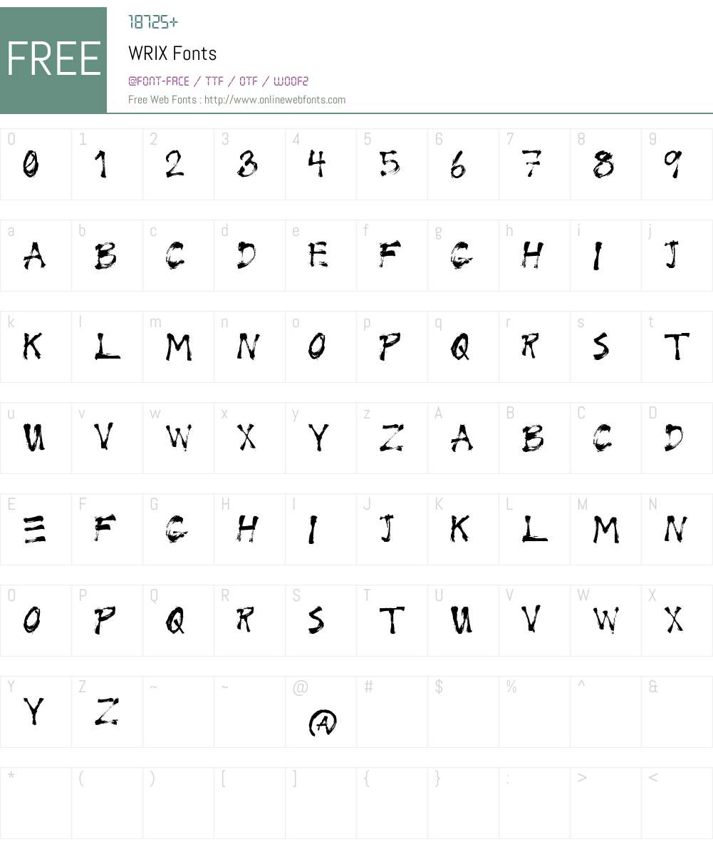 WRIX 1.000 Fonts Free Download - OnlineWebFonts.COM