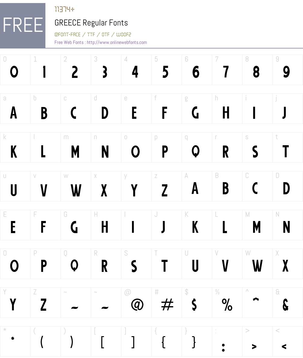 GREECE 1.00;October 21, 2020;FontCreator 12.0.0.2525 64-bit Fonts Free ...