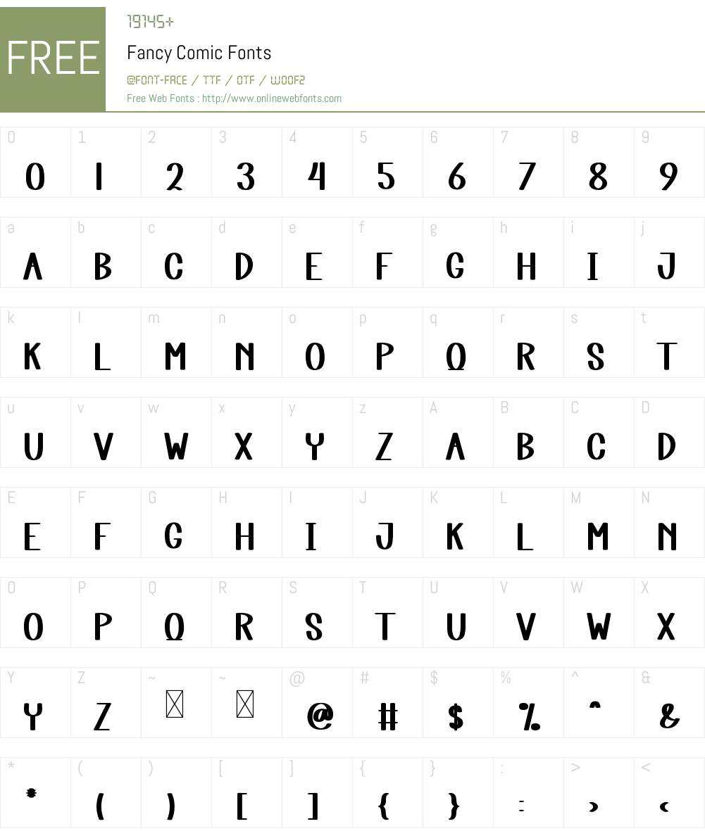 Fancy Comic 1.002;Fontself Maker 3.5.8 Fonts Free Download ...
