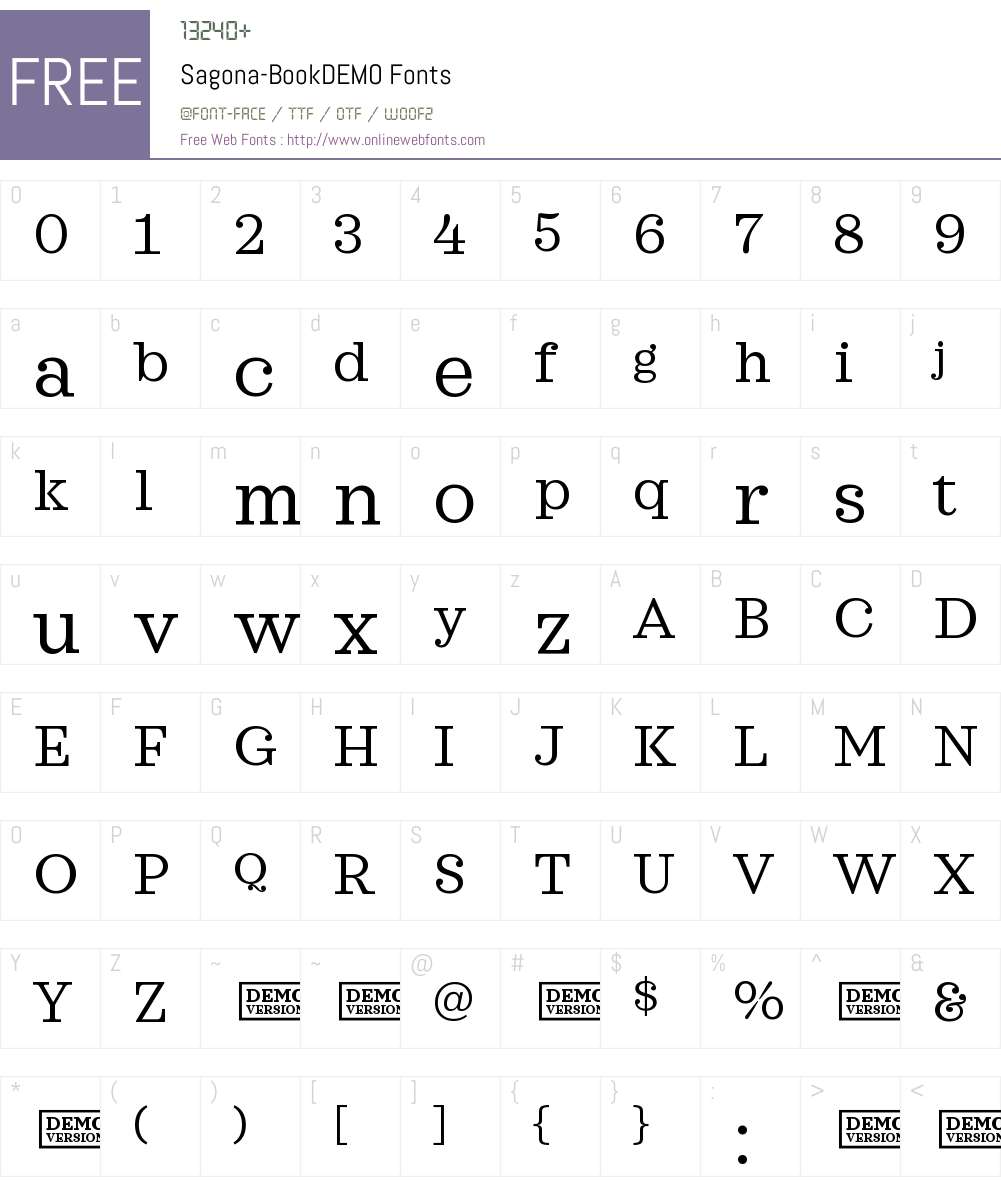 Sagona Book DEMO 1.000;PS 001.000;hotconv 1.0.88;makeotf.lib2.5.64775 ...