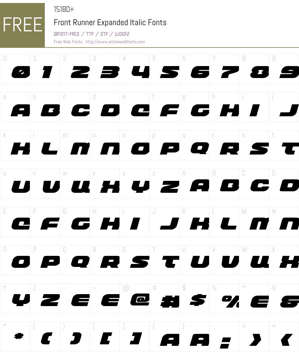 Front Runner Expanded Italic 1.0; 2019 Fonts Free Download ...
