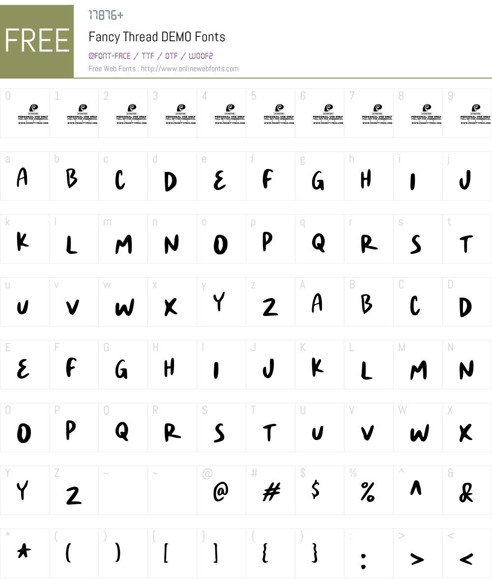 Fancy Thread DEMO 1.000 Fonts Free Download - OnlineWebFonts.COM
