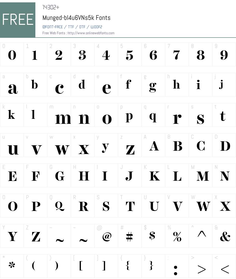 Munged-bl4u6VNs5k 1.4 Fonts Free Download - OnlineWebFonts.COM