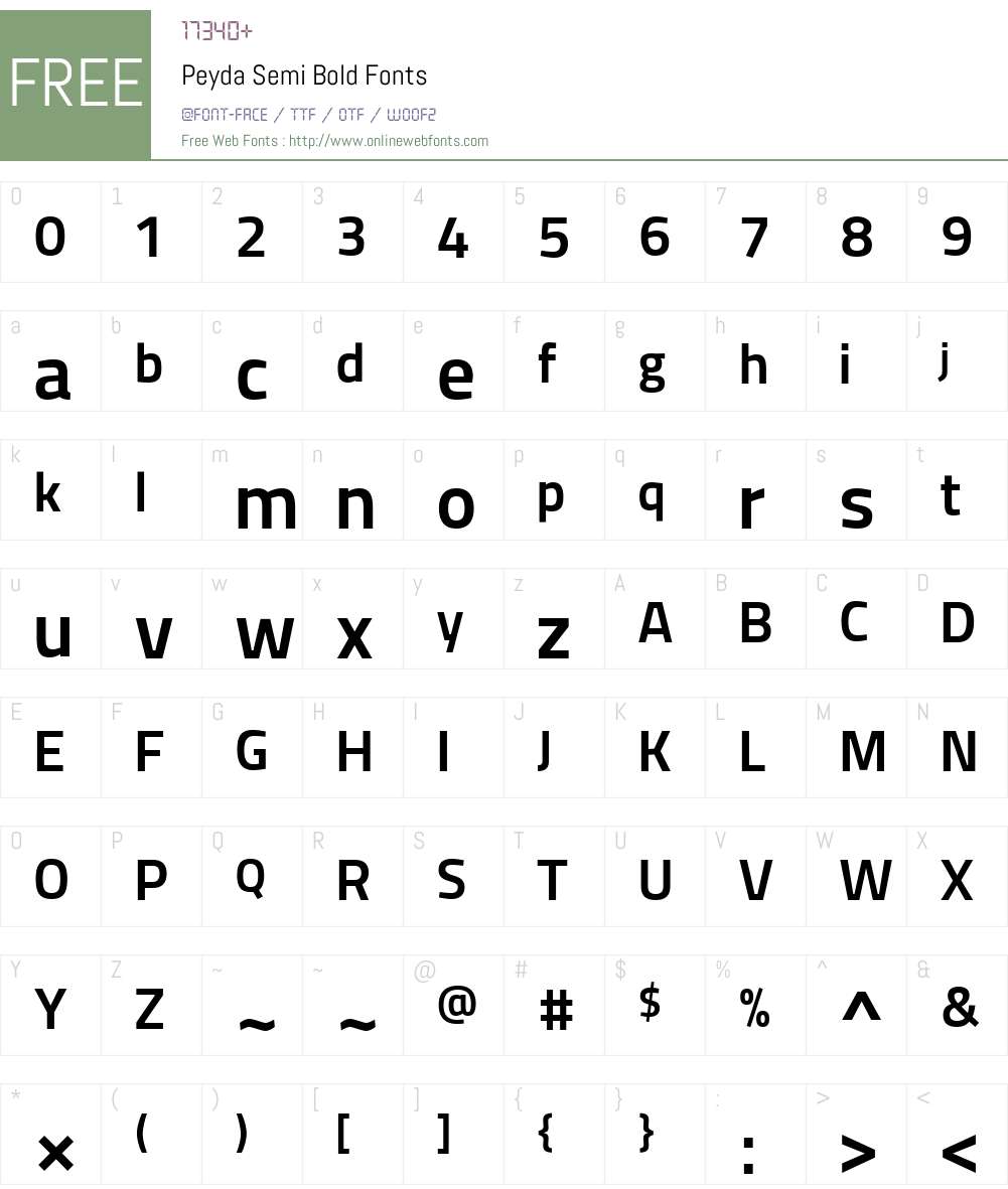 Peyda SemBd Peyda 2.000 Fonts Free Download - OnlineWebFonts.COM