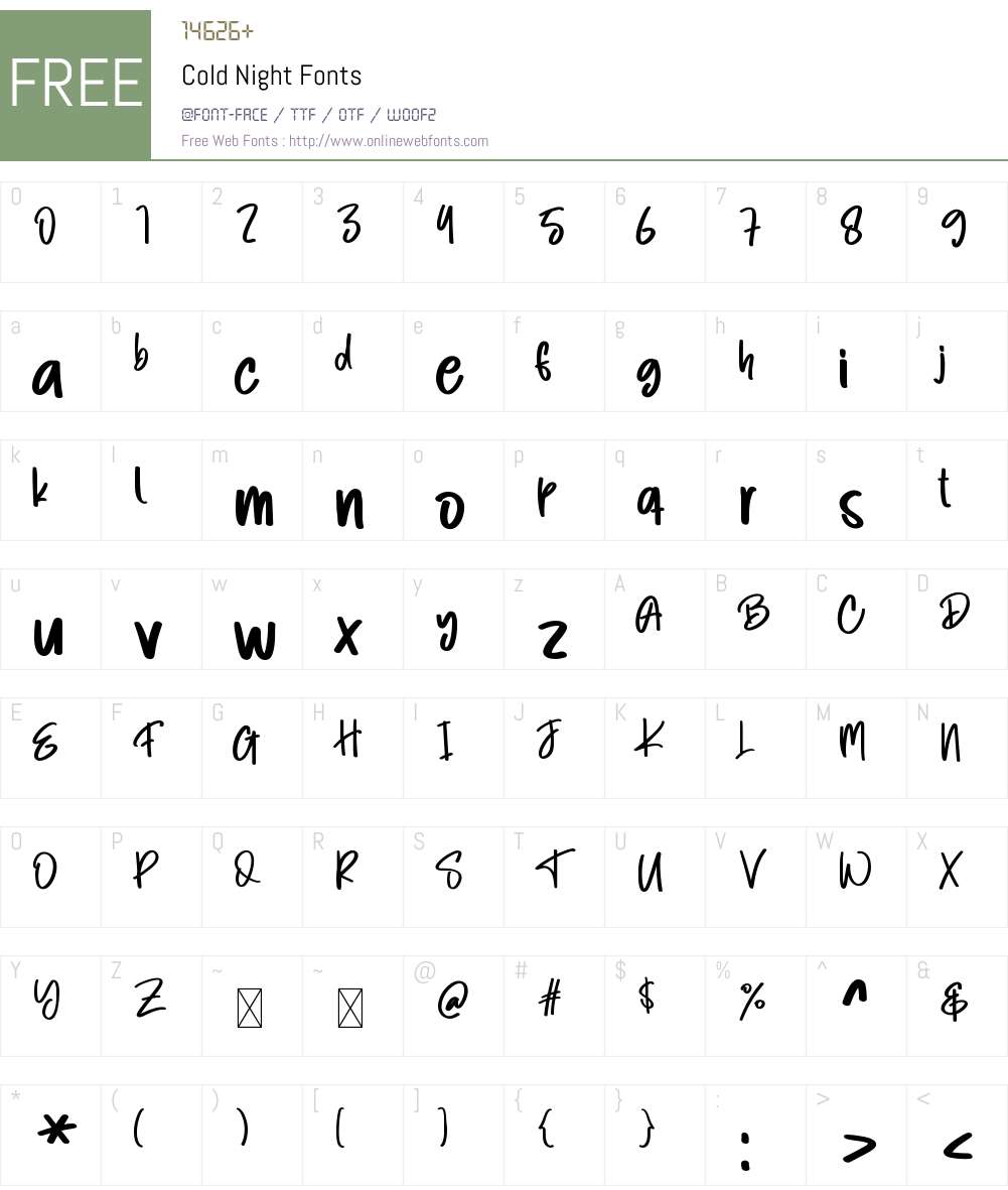 Cold Night 1.001;Fontself Maker 3.5.7 Fonts Free Download ...
