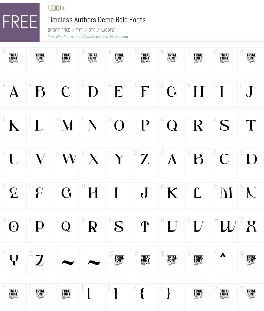 Timeless Authors Demo 1.001 Fonts Free Download - OnlineWebFonts.COM