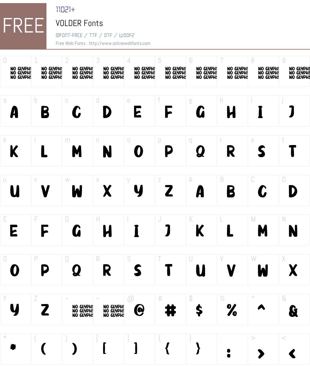 VOLDER 1.000 Fonts Free Download - OnlineWebFonts.COM