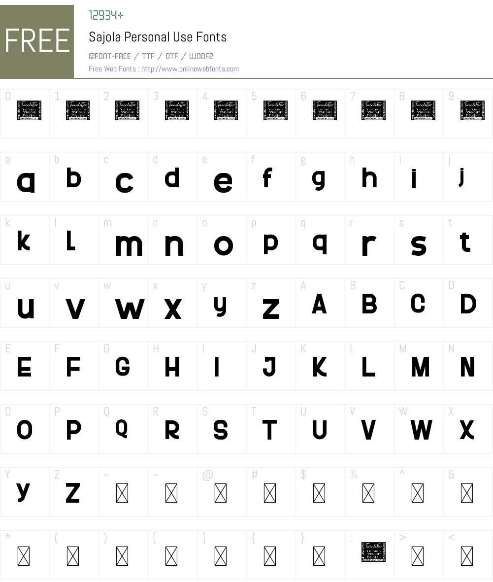 Sajola Personal Use 1.002;Fontself Maker 3.5.4 Fonts Free Download ...