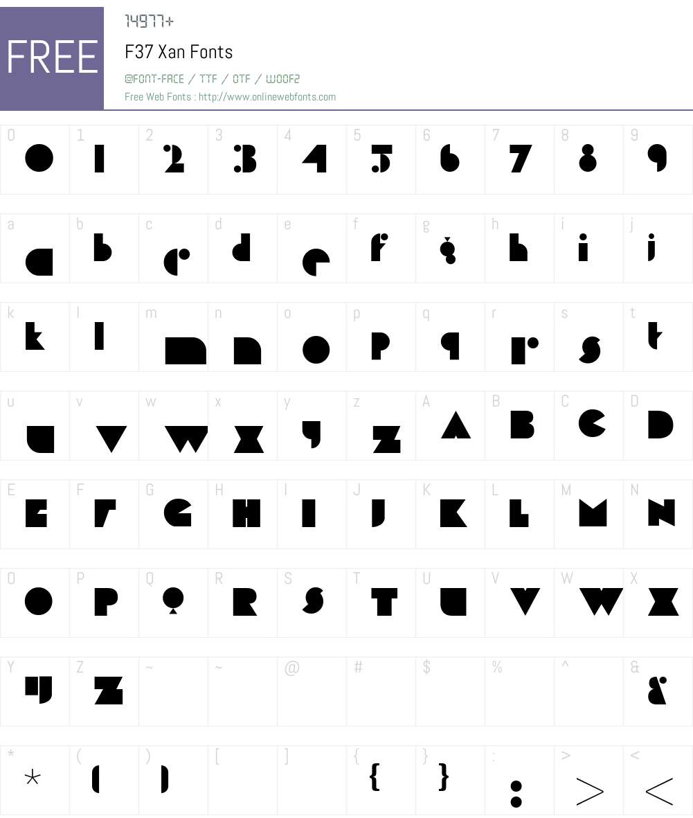 F37 Xan 1.000 Fonts Free Download - OnlineWebFonts.COM