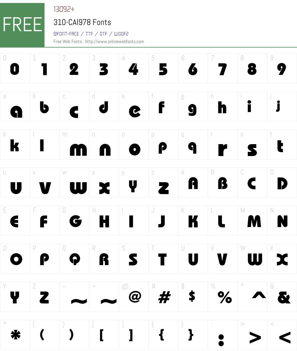310-CAI978 1.00 January 3, 1999, initial release Fonts Free Download ...