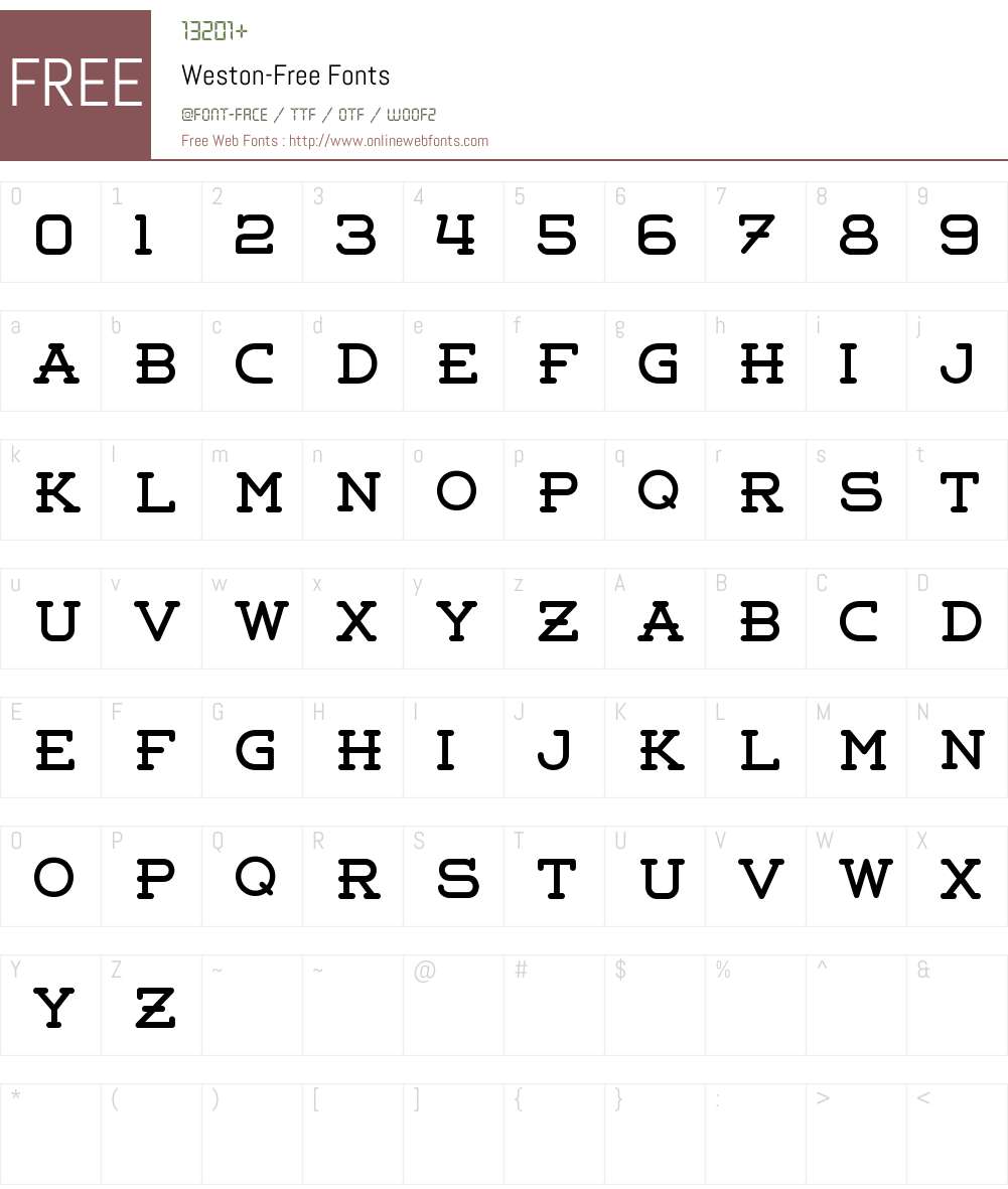 Weston-Free 1.000 Fonts Free Download - OnlineWebFonts.COM