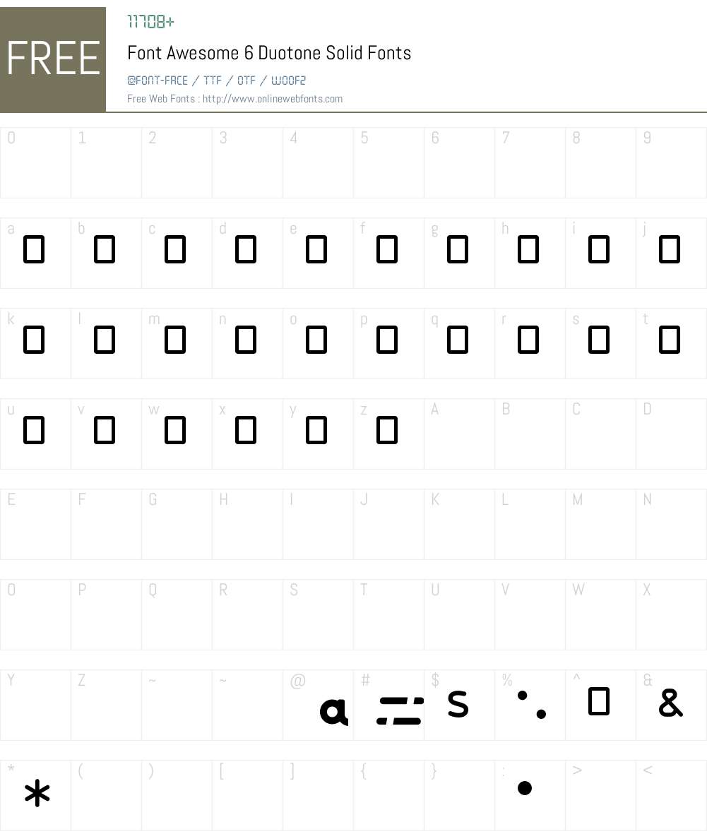 Font Awesome 6 Duotone Solid 771.00390625 (Font Awesome version: 6.3.0) Fonts Free Download ...