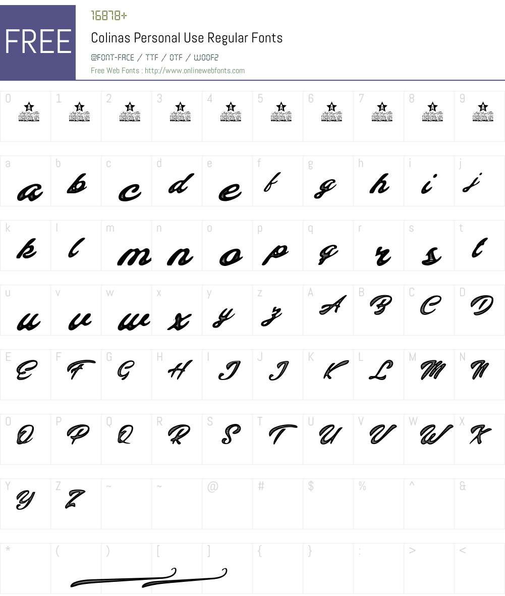 Colinas Personal Use Regular 1.000 Fonts Free Download - OnlineWebFonts.COM