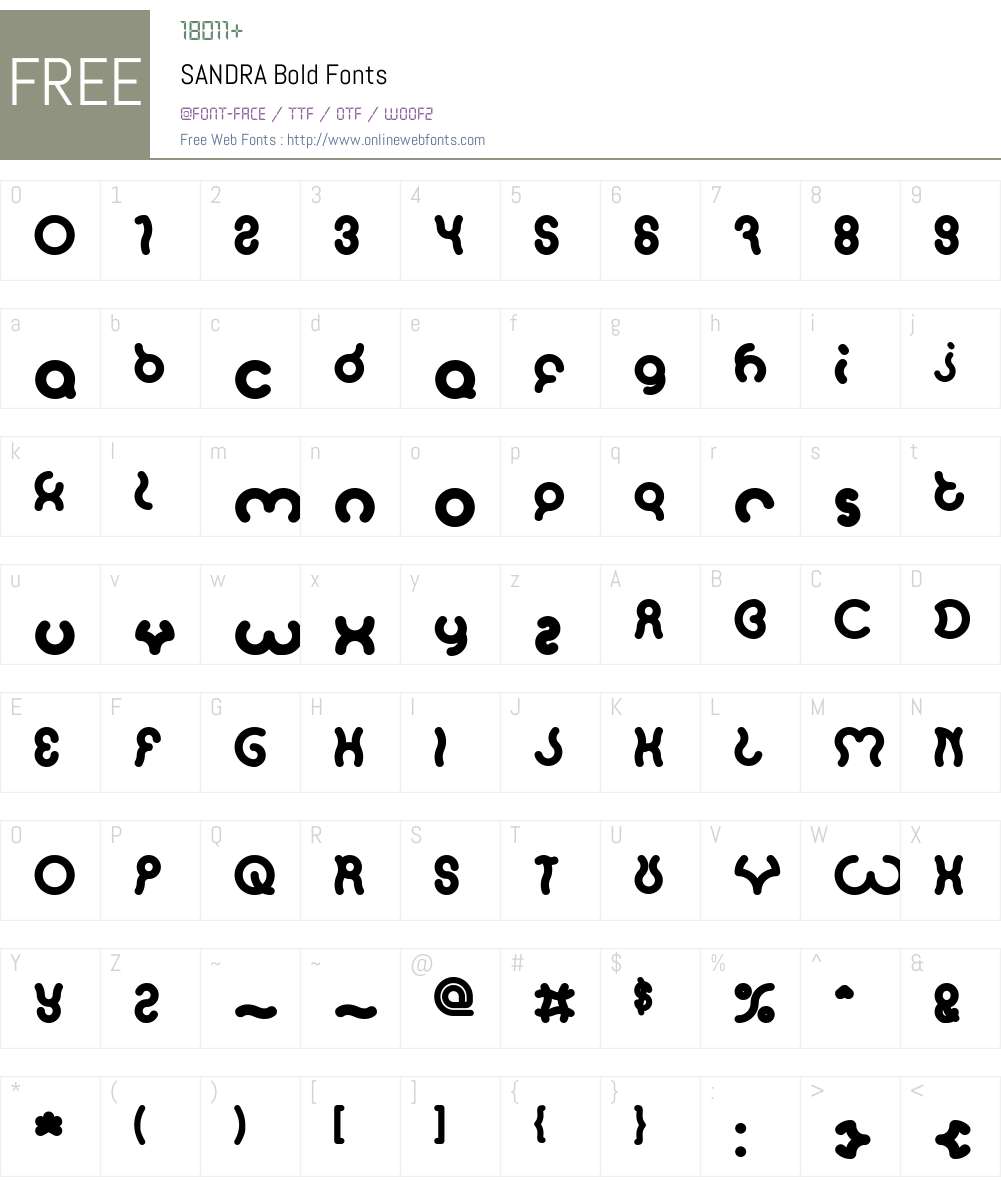 SANDRA Bold 1.00;July 7, 2019;FontCreator 11.5.0.2430 64-bit Fonts Free ...