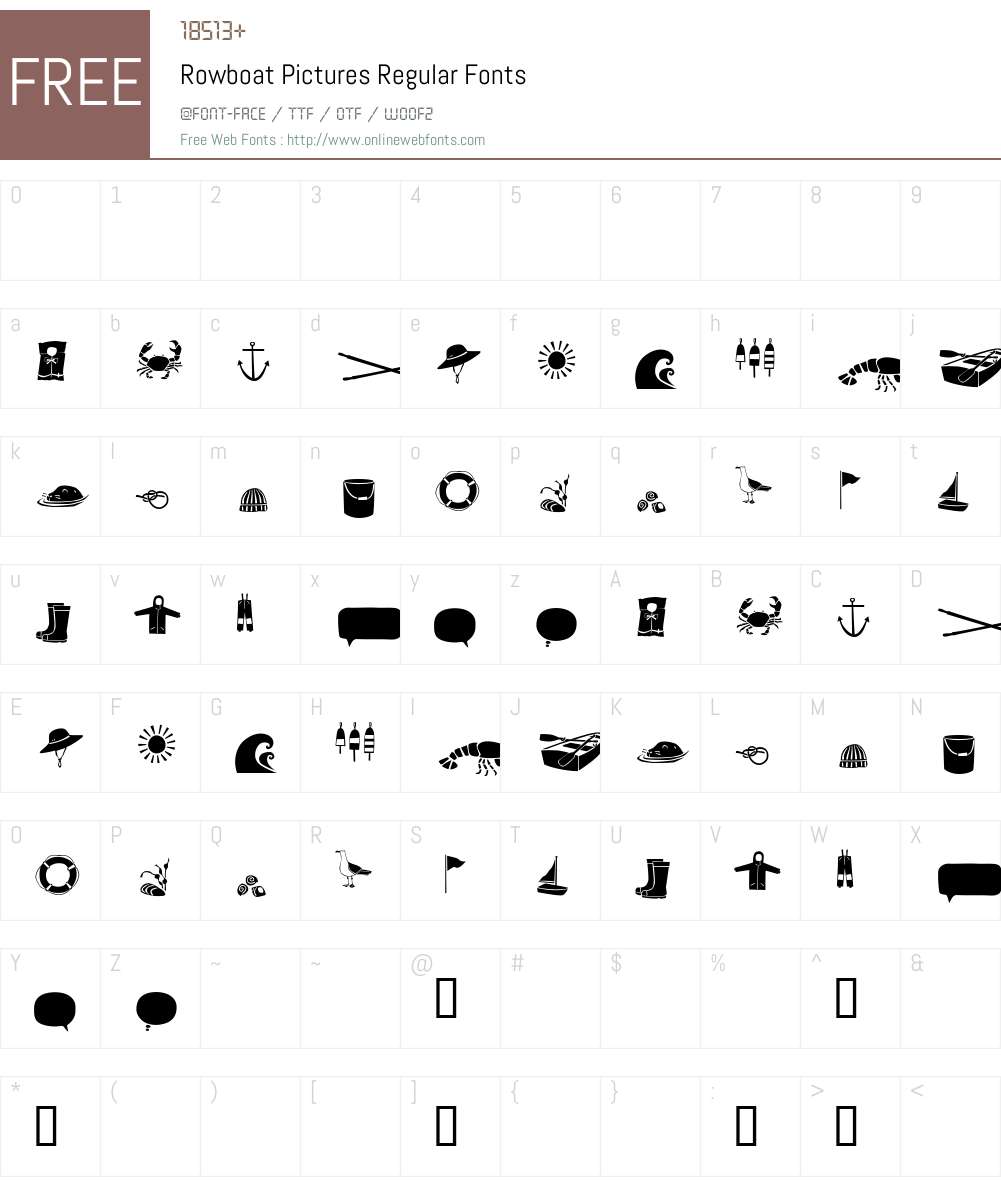Rowboat Pictures Regular 1.00 2013;com.myfonts.easy.kenrusselldesign ...