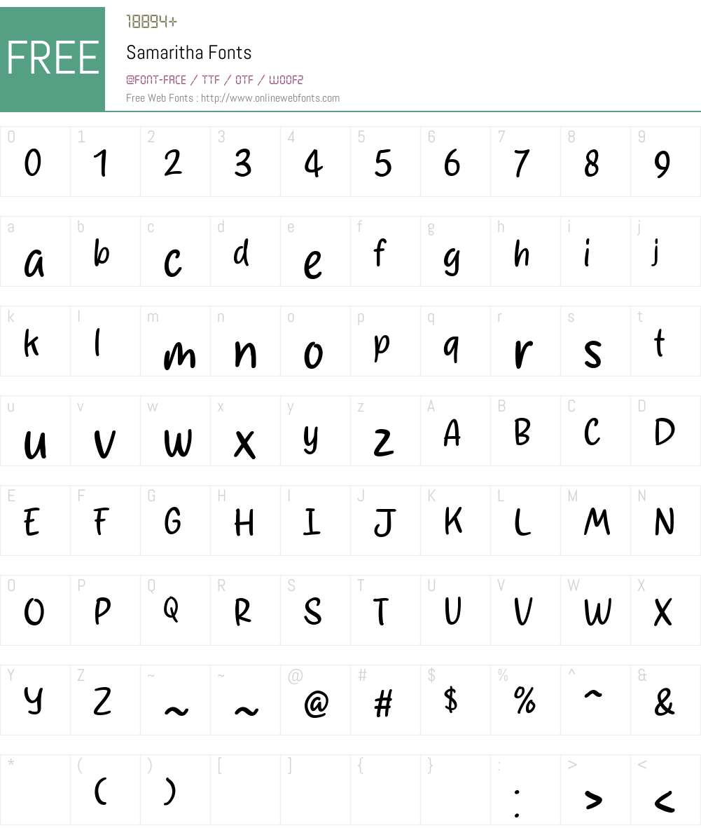 Samaritha 1.000 Fonts Free Download - OnlineWebFonts.COM